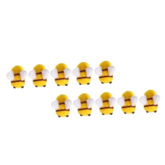 Supvox 30 St&uuml;ck Wollfilz Bienen Anh&auml;nger Kleine Filzbienen In Leuchtenden Farben Selbstgemacht Bastelzubeh&ouml;r f&uuml;r Kleidung H&uuml;te und Partydekoration