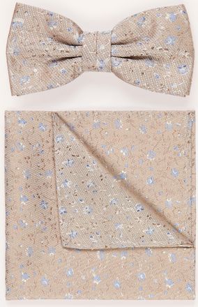 Roy Robson Roy Robson Set: Fliege Und Einstecktuch beige