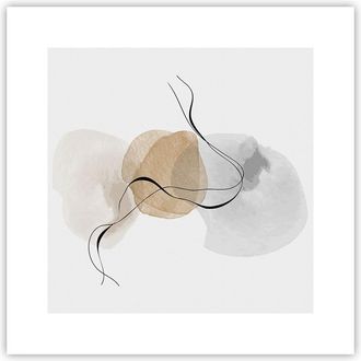 Arttor Wandposter Art Prints 30x30cm Poster ohne Rahmen Abstrakt minimalistisch Aquarell K&uuml;che Wanddeko Bild Wand Kunstdruck Deko Wandbilder Dekoration Wohnz