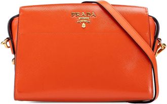 Prada Hobo Bags - Saffiano Vernice Esplanade Crossbody - Gr. unisize - in Orange - für Damen
