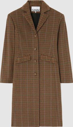 Ganni Manteau Heavy Check Twill Multicolour