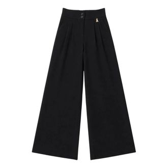 Patrizia Pepe Femme, Pantalons, Noir, Taille: 40 FR Pantalon Palazzo