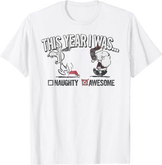 Peanuts Snoopy Naughty Fantastische Weihnachten T-Shirt
