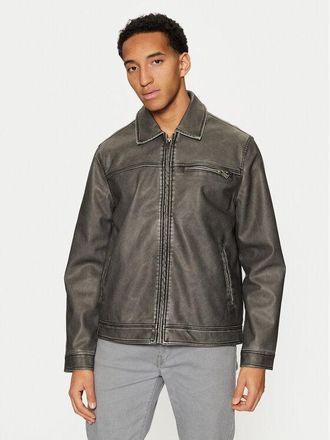 Brave Soul Jacke aus Kunstleder MJK-DIVISIONPU Grau Regular Fit
