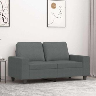 vidaXL 2-Sitzer-Sofa Dunkelgrau 120 cm Stoff Vidaxl