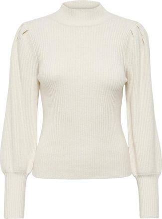 Only Damen ONLKATIA L/S Highneck Pullover KNT NOOS Strickpullover, Whitecap Gray/Detail:w. Melange,S