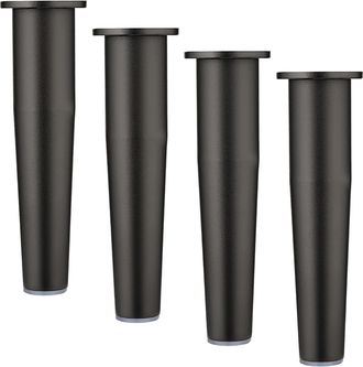 Generic Runde Aluminium-Schrankf&uuml;&szlig;e (8/10 cm) M&ouml;belf&uuml;&szlig;e Inkl Schrauben - Einfache Montage Kommodenf&uuml;&szlig;e Tischbeine F&uuml;r Bett Sofa, Schreibtisch, Schuhschrank(Sc