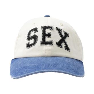 Carne Bollente Femme, Accessoires, Blanc, Taille: ONE Size Casquette &agrave; d&eacute;tail brod&eacute;