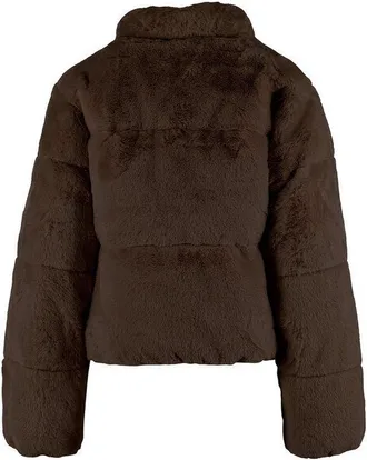 Urban Classics Winterjacke Urban Classics Ladies Short Faux Fur Puffer Jacket (1-St)
