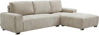 Vente-Unique Ecksofa - Ecke rechts - Stoff Beige - MICHELIA