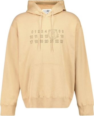 Maison Margiela Homme, Sweatshirts et sweats &agrave; capuche, Brun, Taille: S Numeric SweaT-shirt