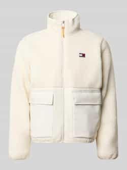 Tommy Jeans Regular Fit Webpelzjacke in Teddy-Optik