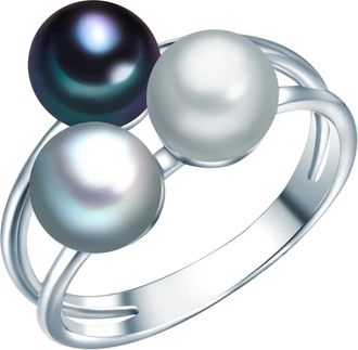 Valero Pearls Ring - Sterling Silber Perlen-Ring S&uuml;&szlig;wasser-Zuchtperle - Gr. 50 - in Silber - f&uuml;r Damen