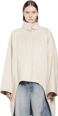 Alaia Asymmetric Double Face Cashmere Coat