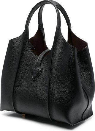 Tod's Pebbled Leather Top Handle Bag - Black
