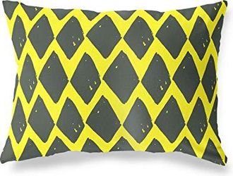 Bonamaison Le Jardin du Lin Kissenbezug Zierkissenbezug Neongelb-Rauch Kissenbezug, Für Bett, Auto, Sofa, Haus, Wohnzimmer, Schlafzimmer, Dekoration, 45x60 Cm - 