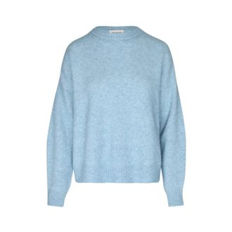 Max Mara Strickpullover mit Rundhalsausschnitt - - Knitwear - Damen - Blau - S