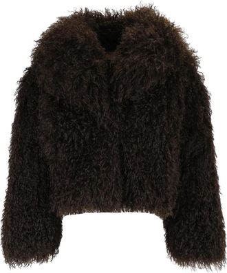 Michael Kors Cropped Kunstpelz-Peacoat - - Jackets - Damen - Braun - XS