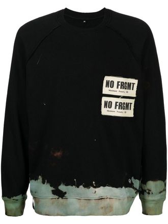 Stain Shade x Hiroshi Fujiwara Sweatshirt mit Batikmuster - Schwarz