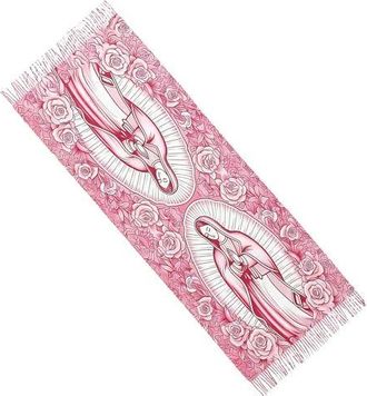 Generico Ch&acirc;le Vierge Marie pour femme - D&eacute;coration catholique douce et chaude &agrave; motif floral | Ch&acirc;le de pri&egrave;re | Pour la maison, la chambre, lappartement, lh&ocirc;