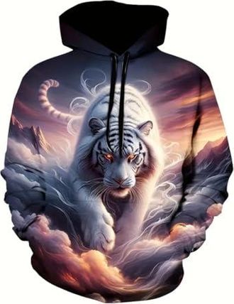 Generic Tiger Sweat &agrave; capuche lion pour homme Veste de sport en fibre respirante et absorbant la transpiration, convient pour toutes les occasions, style 5, 4