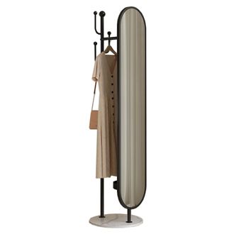 Generic Spiegel Schminkspiegel Badezimmerspiegel Verzerrungsfreie Reflexion Tiefer Rahmen f&uuml;r Badezimmer Flur Wohnzimmer Schlafzimmer(Black,44x150 cm)