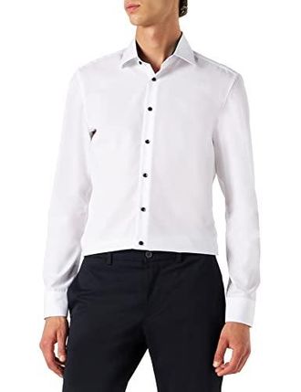 Seidensticker Slim Fit Infroissable Manches Longues Col Kent Chemise daffaires Homme, Blanc, 41
