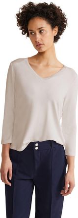 Street One Damen T-Shirt 3/4 Arm, lucid white, 40