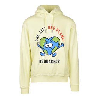 Dsquared2 Homme, Sweatshirts et sweats &agrave; capuche, Jaune, Taille: M Hooded SweaT-shirt
