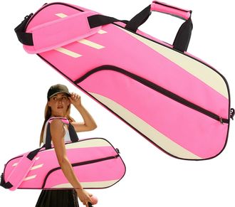 Generico F&uuml;r Schl&auml;gersport: Wasserdichter Transport f&uuml;r 3 Schl&auml;ger, vielseitiger Schulterrucksack f&uuml;r Badminton und Tennis, organisierte Aufbewahrung f&uuml;r Schl&auml;