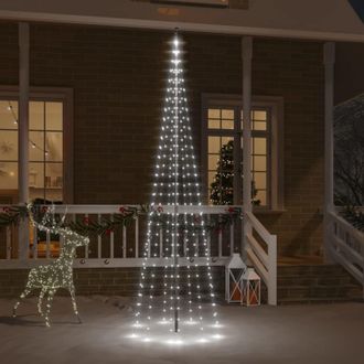 tidyard LED Weihnachtsbaum für Fahnenmast Tannenbaum Christbaumbeleuchtung Lichterkette Außen Weihnachtsbeleuchtung für Rasen Garten Weihnachten Dekoration We