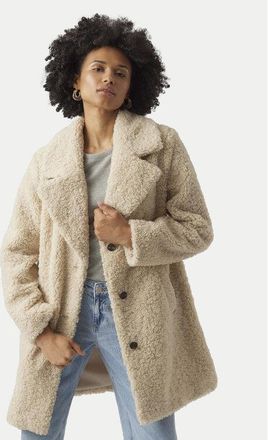 Vero Moda Fellmantel Kylie Teddy 10289938 Beige Loose Fit