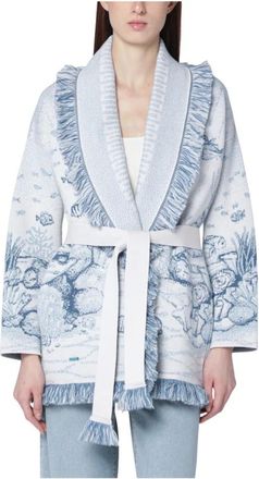 Alanui Femme, Pulls, Bleu, Taille: 38 FR Deep in the Ocean Cardigan