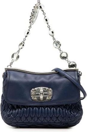 Miu Miu Sac port&eacute; &eacute;paule Pre-owned - Femme - Pre-owned - Bleu - Taille: ONE Size