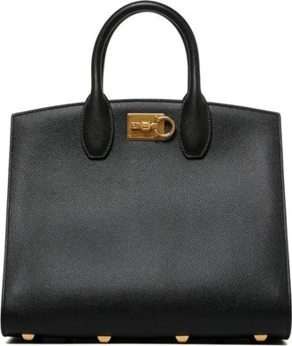 Ferragamo Femme, Sacs, Noir, Taille: ONE Size Small Studio Box Bag