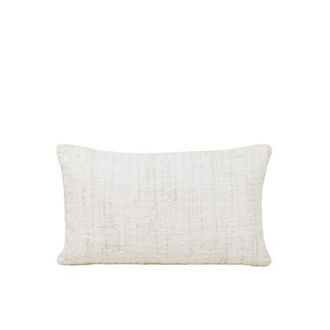 Madura Housse de Coussin Merybelle Décoration pour Maison Salon Chambre Canapé - Idée Cadeau Jacquard Effet Tweed bouclé Ivoire 28x47 cm