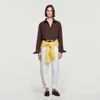 Sandro Oversize-Baumwollhemd