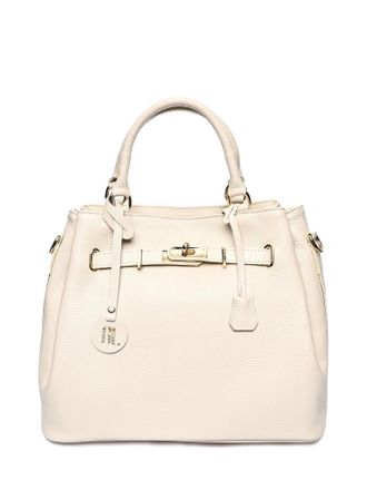 Anna Luchini Beige Rindsledertasche