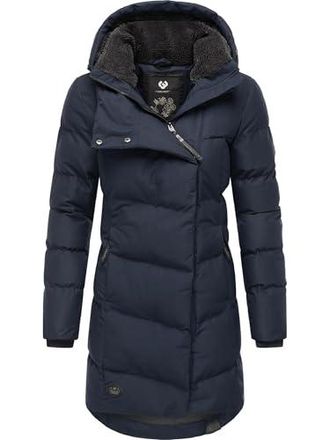 Ragwear Manteau dhiver imperm&eacute;able pour femme, long, chaud, matelass&eacute; avec capuche Pavla Intl Taille XS-6XL, Navy22., 4XL