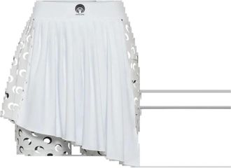 Marine Serre Femme, Jupes, Blanc, Taille: 36 FR Athleisure Tennis Mini Skirt