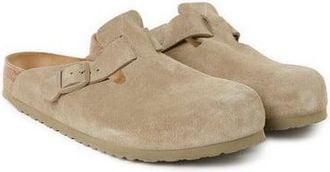 Birkenstock Mules plates en cuir velours