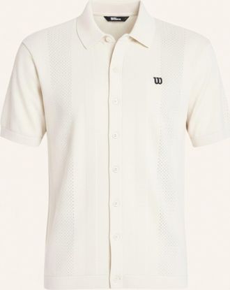 Wilson Poloshirt M Lafayette Pique Button Up Polo grau