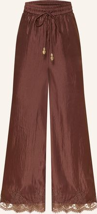Aje Satinhose Ophelia Mit Spitze braun