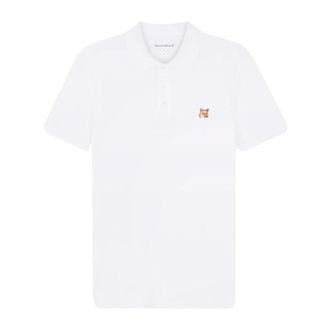 Maison Kitsun&eacute; Wei&szlig;e T-Shirts und Polos mit Logo-Patch - - Tops - Herren - Wei&szlig; - S