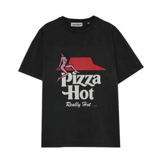 Carne Bollente Homme, Tops, Noir, Taille: XS Pizza Hot T-Shirt