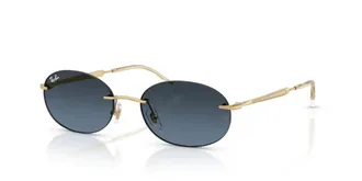 Ray-Ban RB37670014C Oval Goldtone Metal Sunglasses - Gold