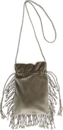 Maliparmi Maliparmi, Femme, Sacs, Gris, Taille: ONE Size Embroidery Rugiada Pouch