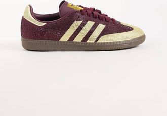 adidas Originals Samba OG Sneaker mit Strass in Burgunderrot und Cremewei&szlig;