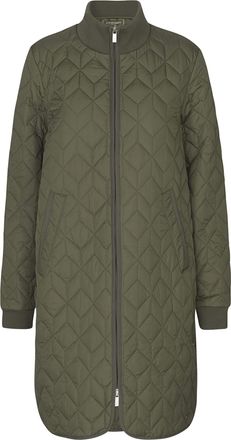 Ilse Jacobsen HORNBÆK | ART06 | Mantel mit weicher Innenpolsterung und speziellem Steppmuster | Army