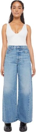Mother Femme, Jeans, Bleu, Taille: W29 Lil Pipe-Dream Button Sneak